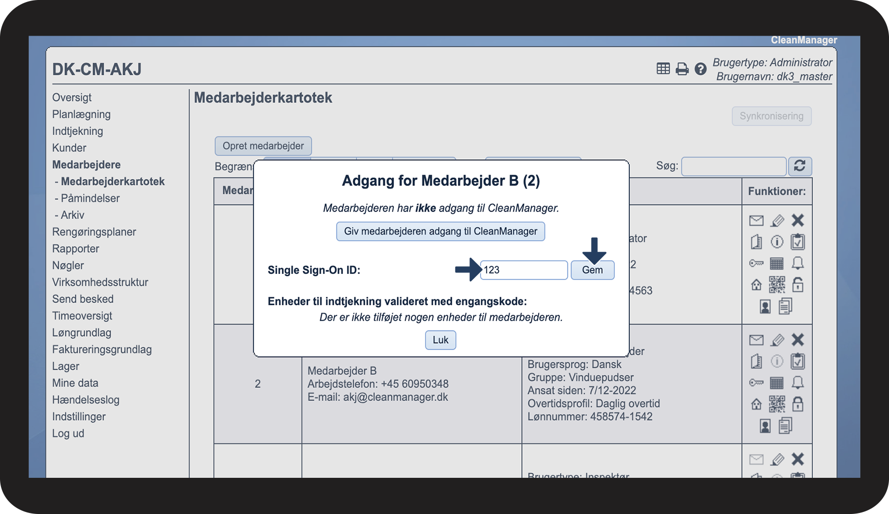 Hvordan logger jeg ind med SSO? – CleanManager