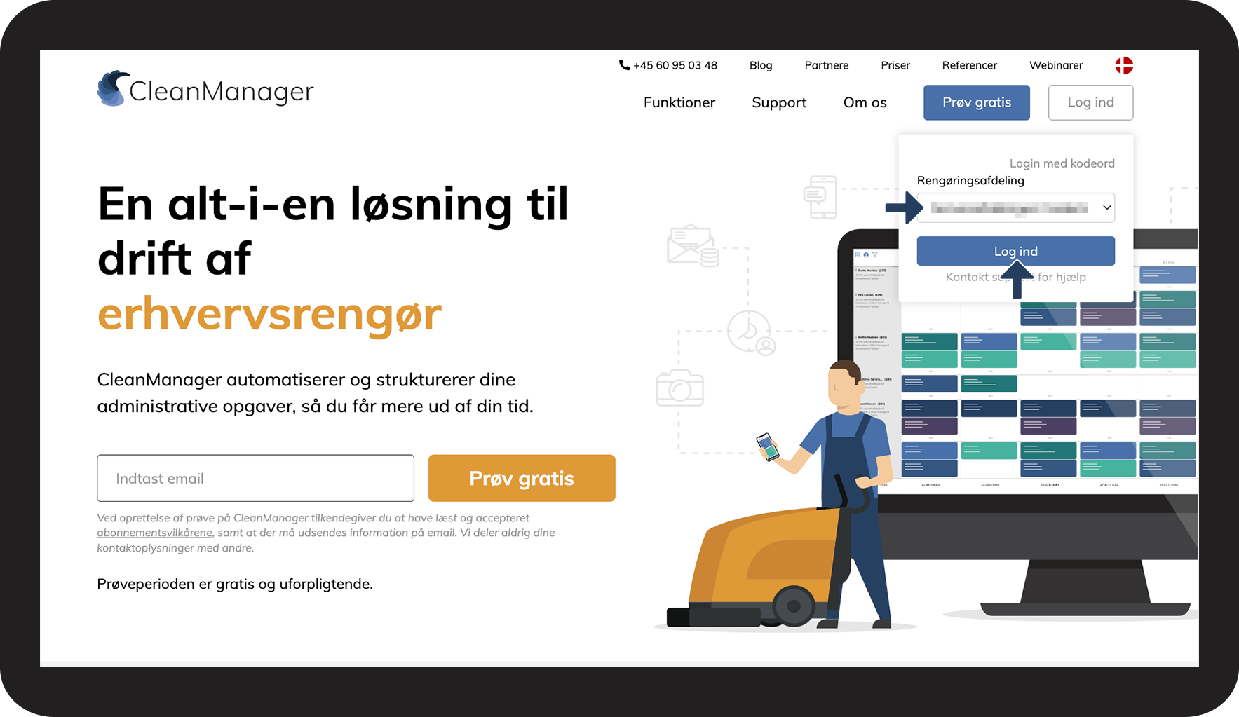 Hvordan logger jeg ind med SSO? – CleanManager