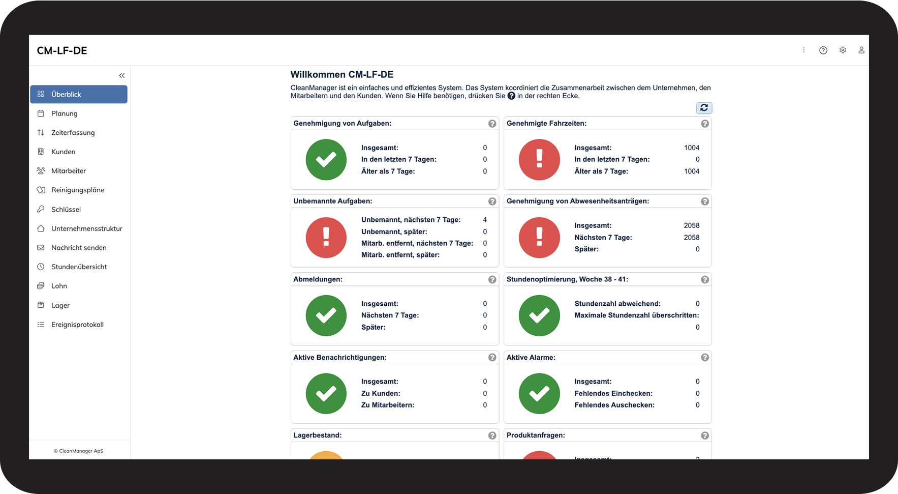 Willkommen im neuen Design – CleanManager