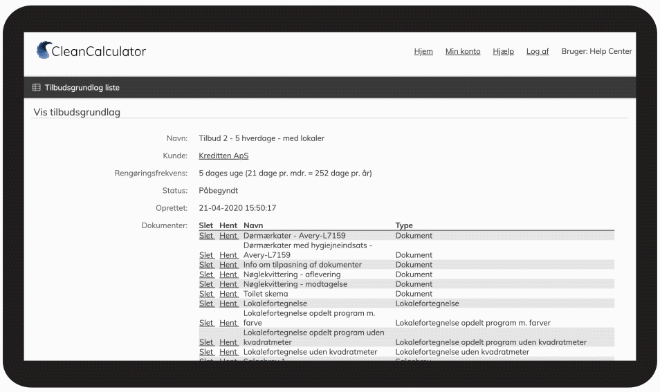 Del 4 - Generering af dokumenter – CleanManager