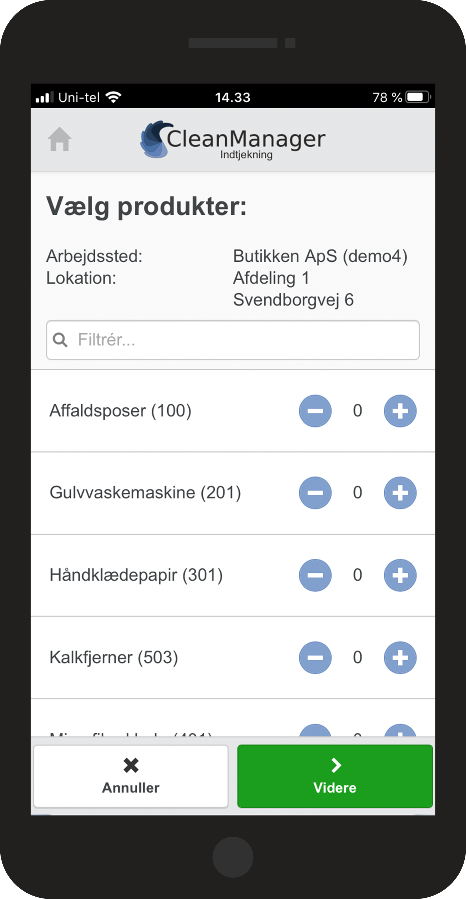 Udgivelsesnoter 26-08-2020 Optimeringer til appen – CleanManager