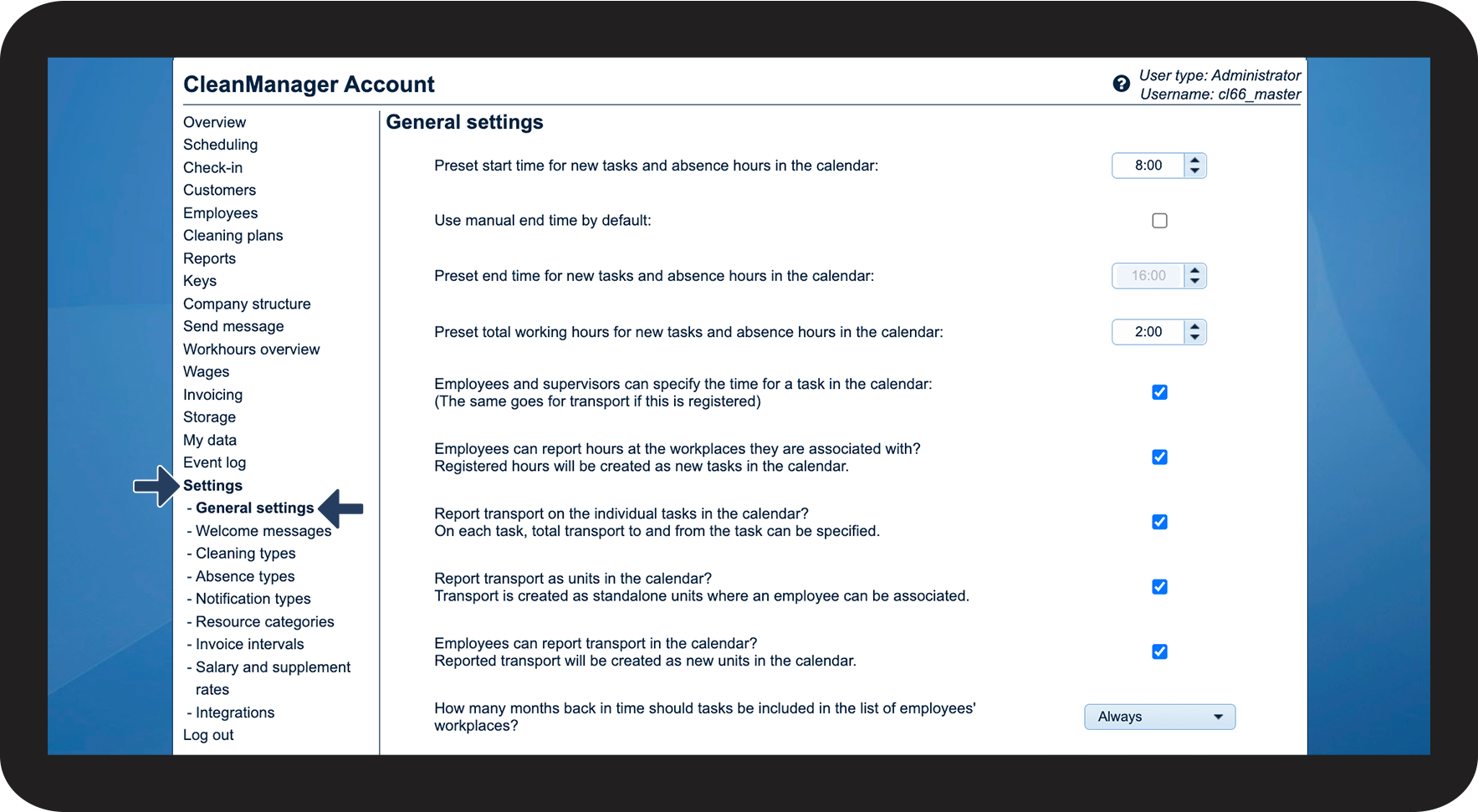 Show report statistics to customers? – CleanManager
